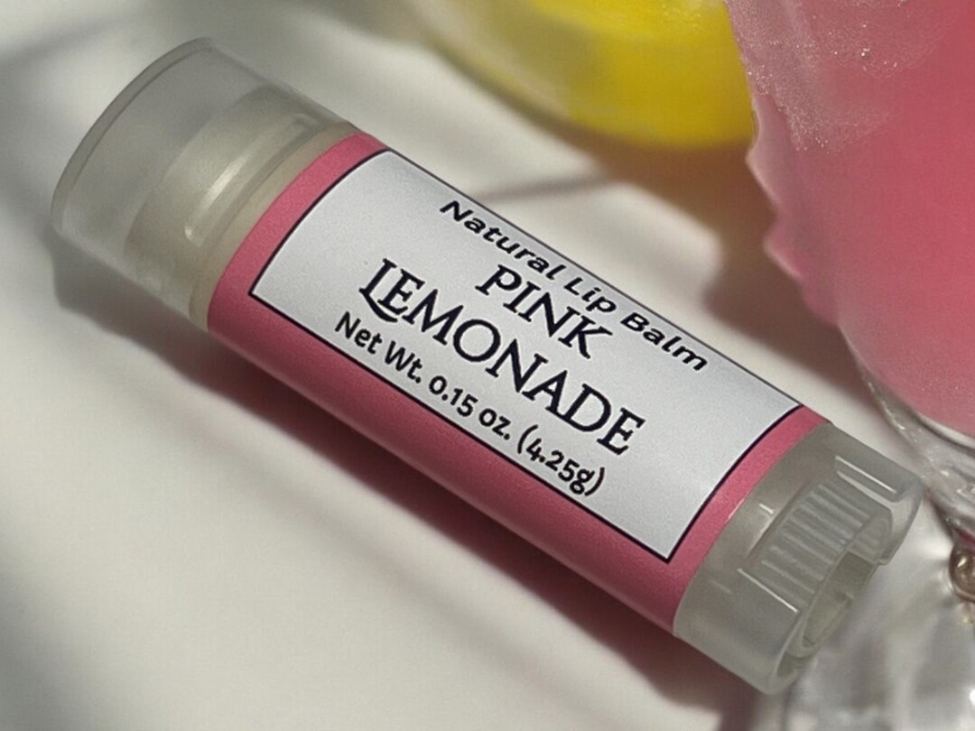 Pink Lemonade Natural Lip Balm .15oz Oval Tube Contains Shea Butter - Etsy