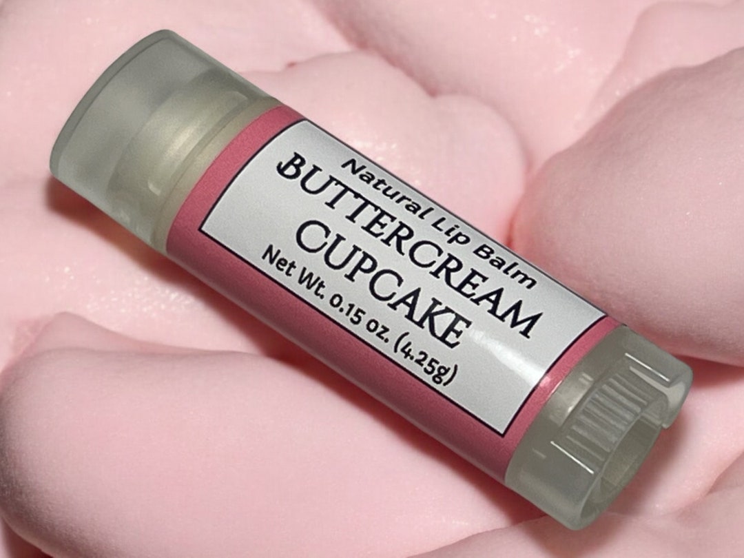 Buttercream Cupcake Natural Lip Balm No Added Coloring .15oz Oval Tube ...