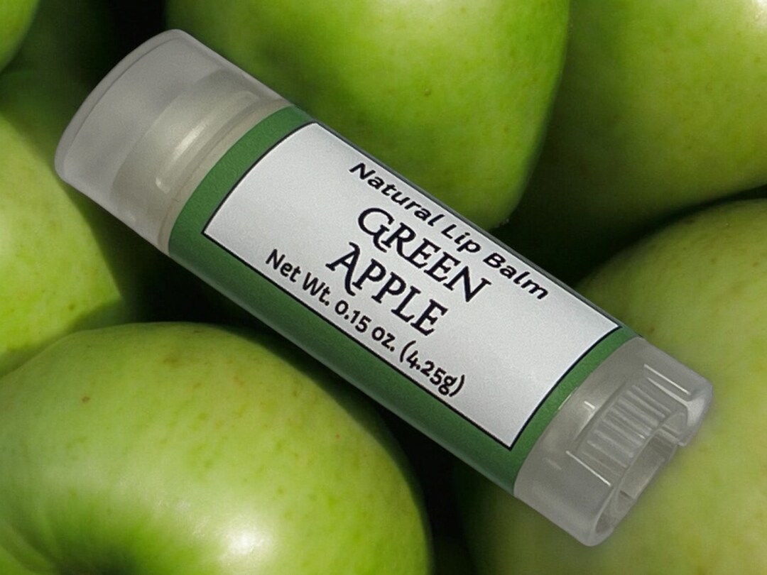 Green Apple Lip Balm Natural and Moisturizing Contains Shea Butter - Etsy
