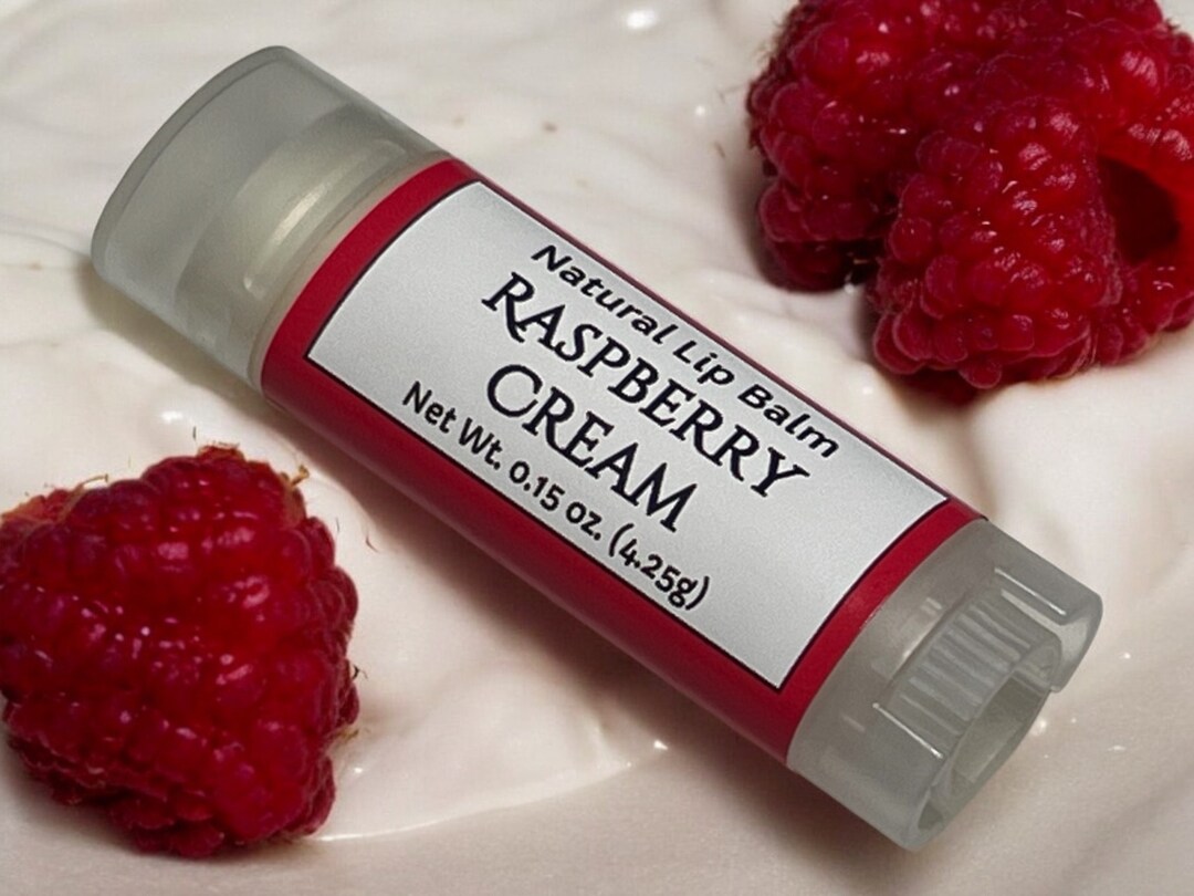 Raspberry Cream Lip Balm Natural Moisturizing .15oz Oval Tube Dye Free ...
