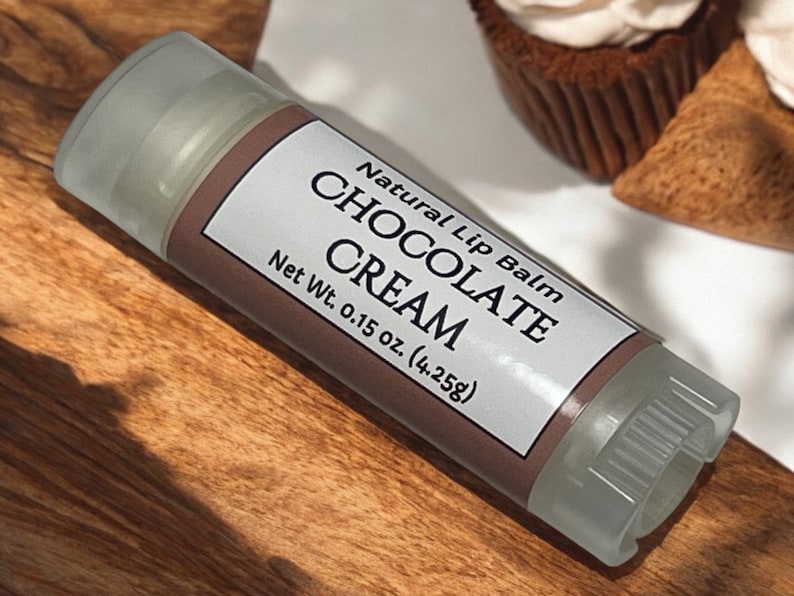 Chocolate Cream Natural Lip Balm .15oz Oval Tube Contains Shea Butter ...