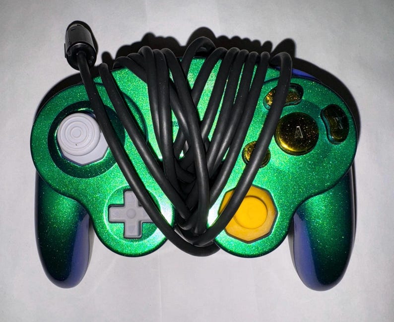 Phobgcc 2.0.5 FW V0.29 Gamecube Controller Custom Green Black Read ...