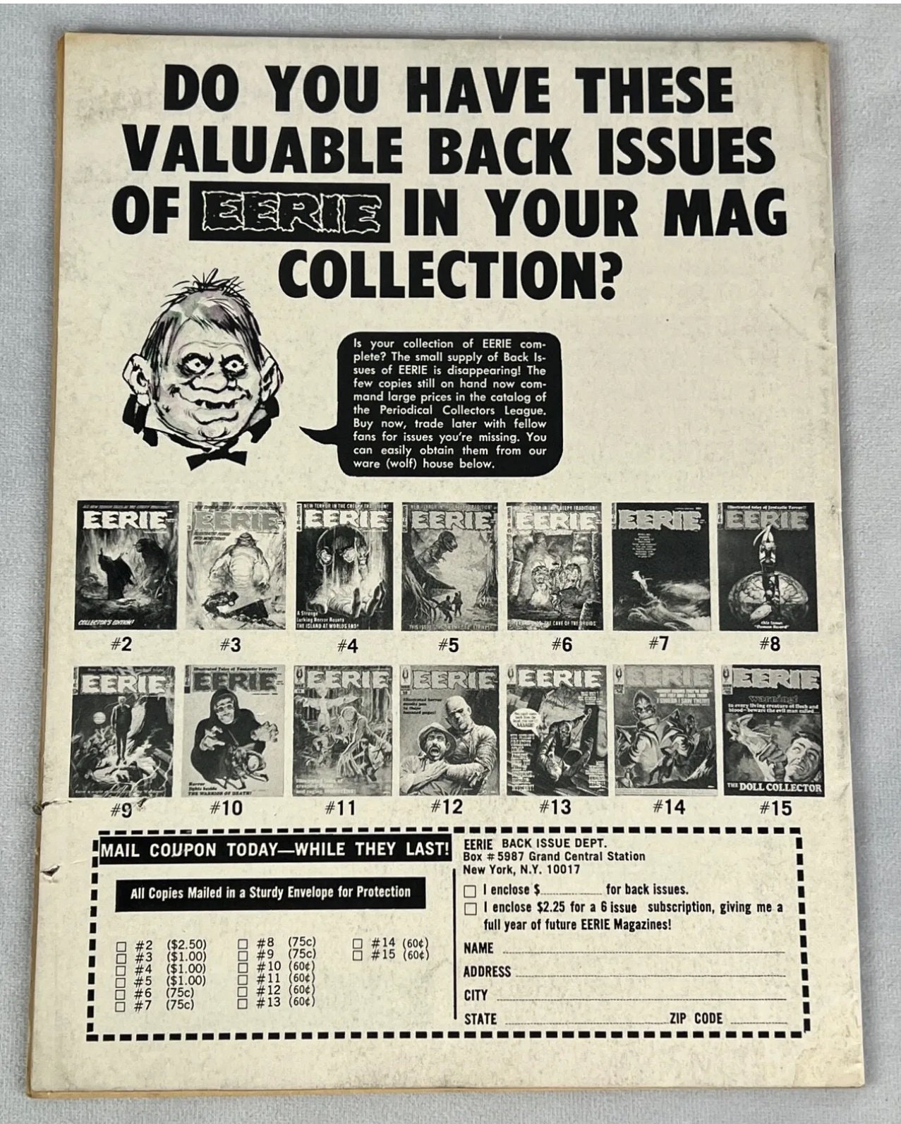 Eerie 19 Warren Magazine Horror Comic - Etsy