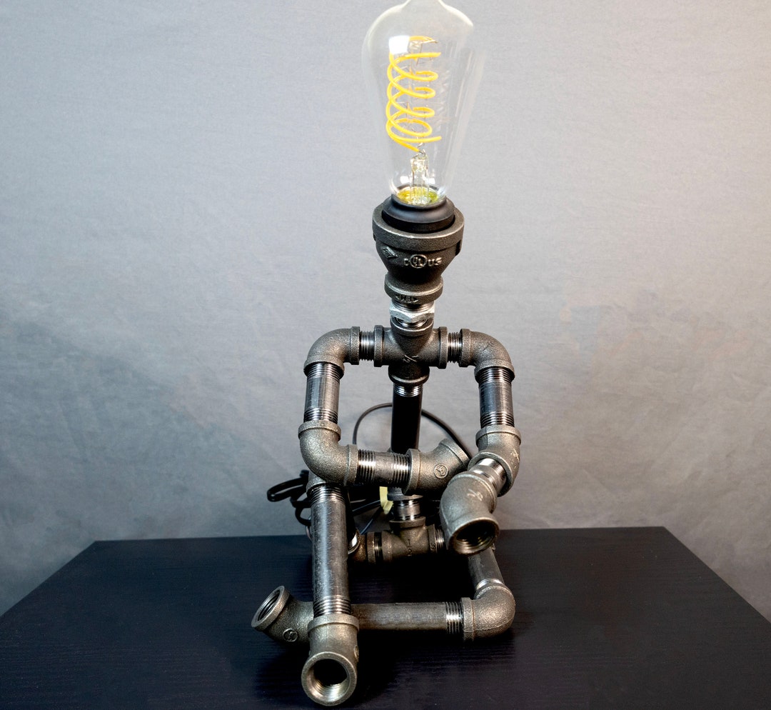 Modern Industrial Pipe Light Steampunk, Holiday Gifts, Christmas Gift ...