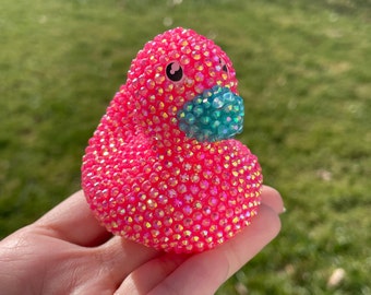 Light Pink Rhinestone Gem Bling Rubber Ducks Cruising Duck, Jeep Duck ...