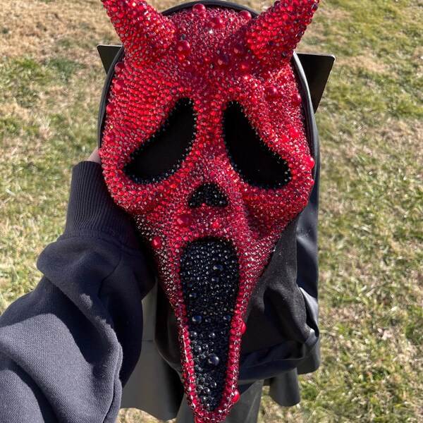 Bedazzled Scream Mask - Etsy