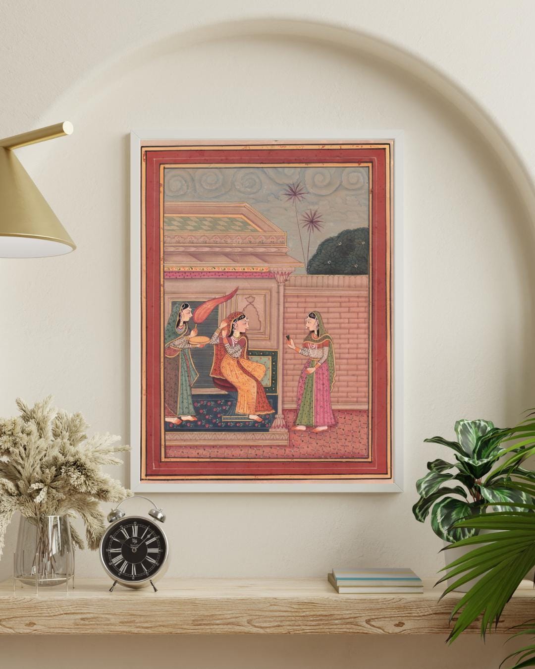 Antique Mughal Indian Art Print: Princess Court Vintage Decor (digital ...