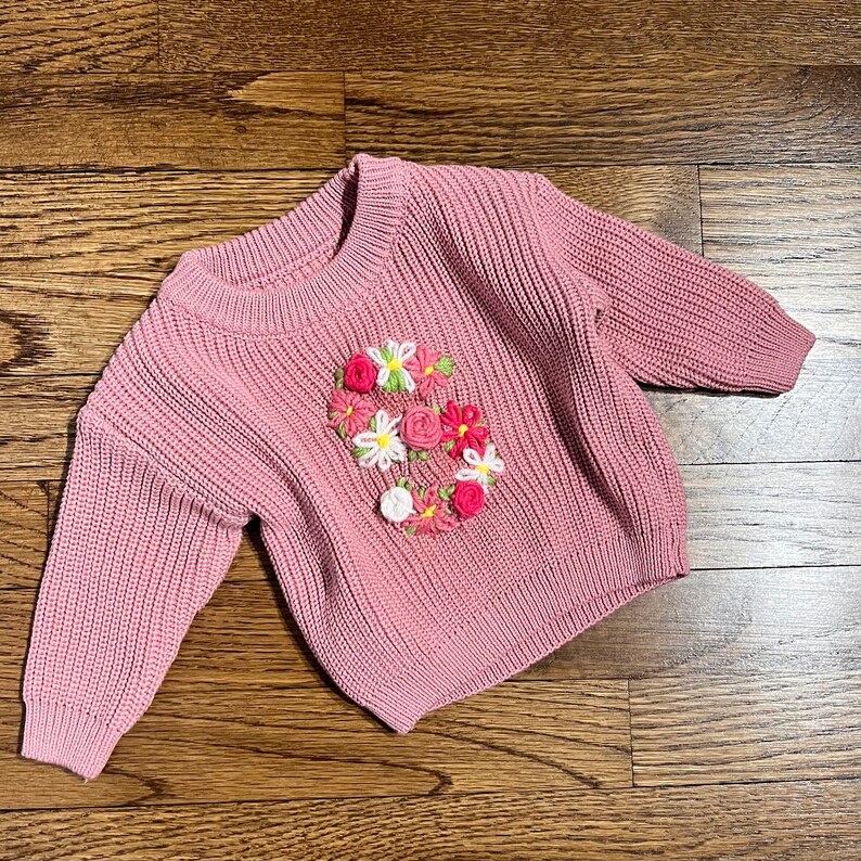 Personalized Hand Embroidered Sweater - Etsy