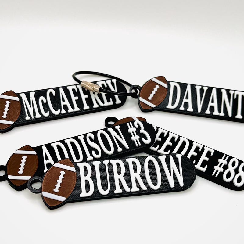 Football Keychain - Etsy