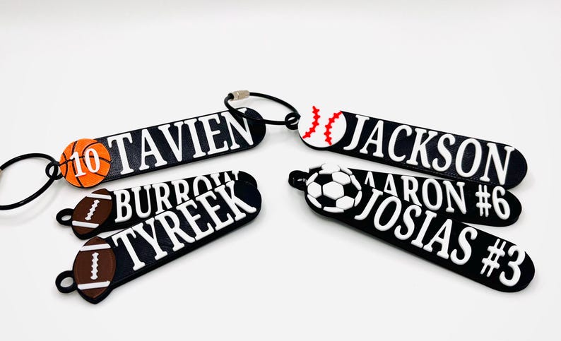 Personalized Soccer Keychain. Bag Tag, Name Tag, Sports Key Ring, Custom Soccer Keychain ...
