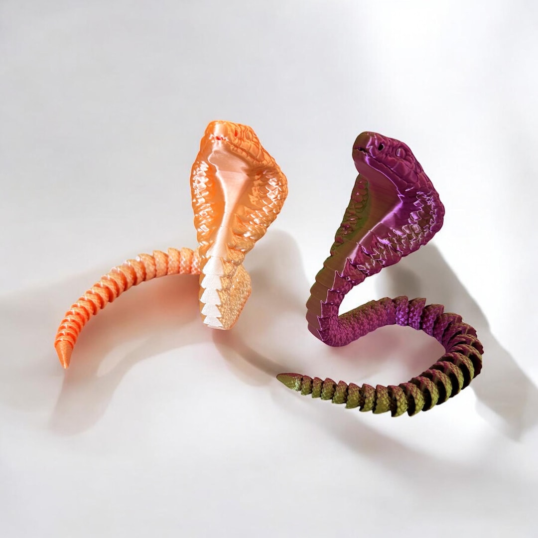 Flexi Snake | Cobra | 3D Printed Flex Toy | Sensory Toy | Fidget - Etsy