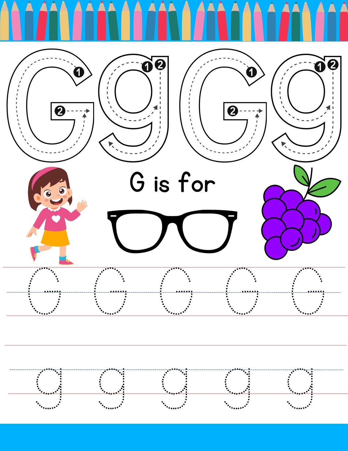 26 Alphabet Phonics Worksheets, Letter Tracing, Handwriting Practice ...