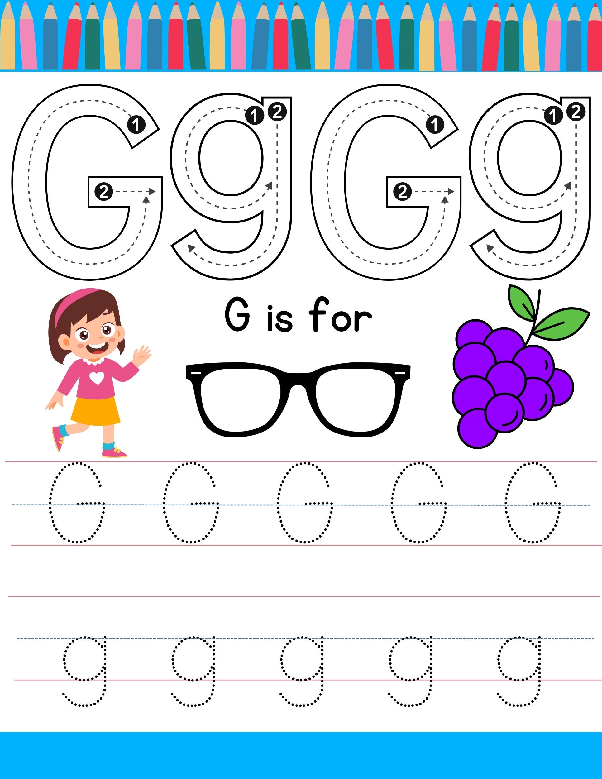 26 Alphabet Phonics Worksheets, Letter Tracing, Handwriting Practice ...