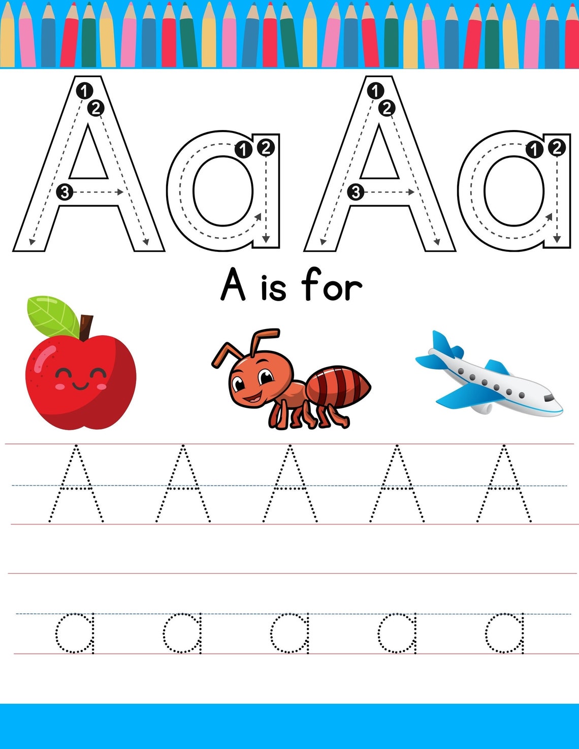 26 Alphabet Phonics Worksheets, Letter Tracing, Handwriting Practice ...