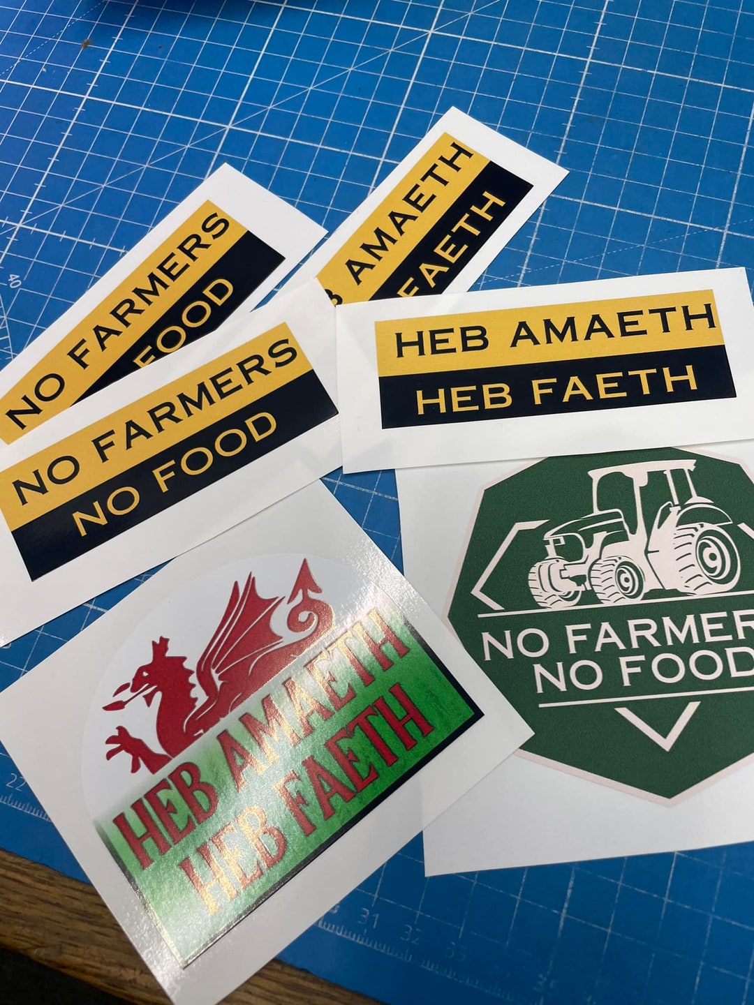 No Farmers No Food Sticker Pack Heb Amaeth Heb Faeth - Etsy UK