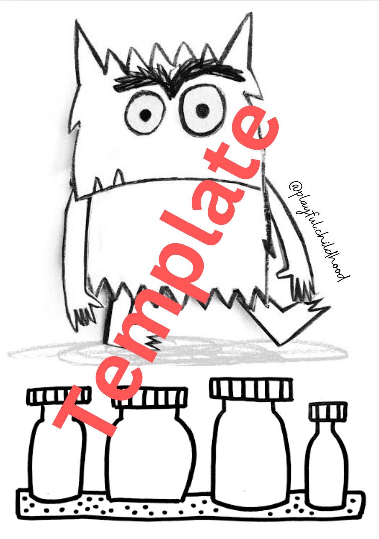 Colour Monster Template - Etsy