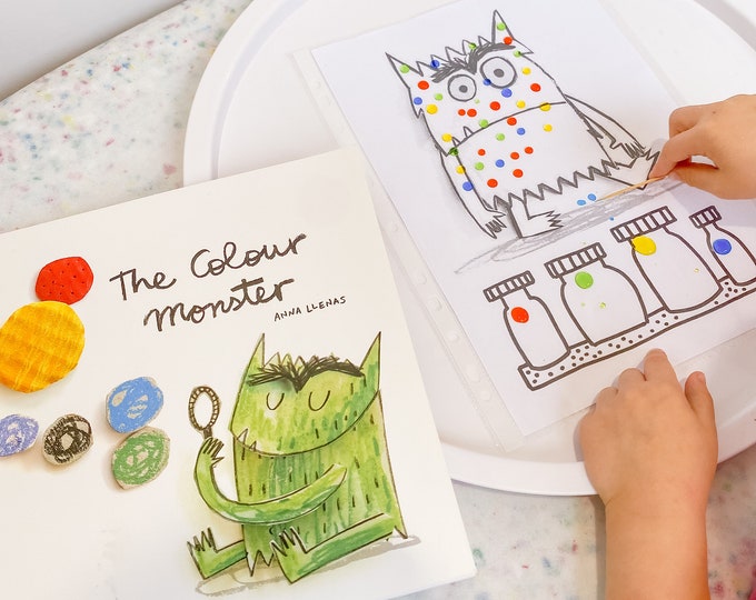 Colour Monster Template - Etsy UK