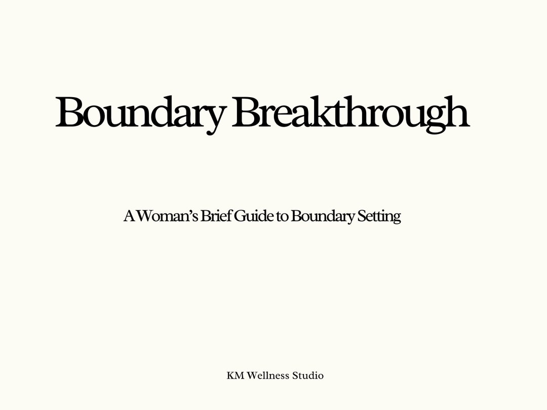 Boundary Setting Guide, Workbook, Ebook - Etsy
