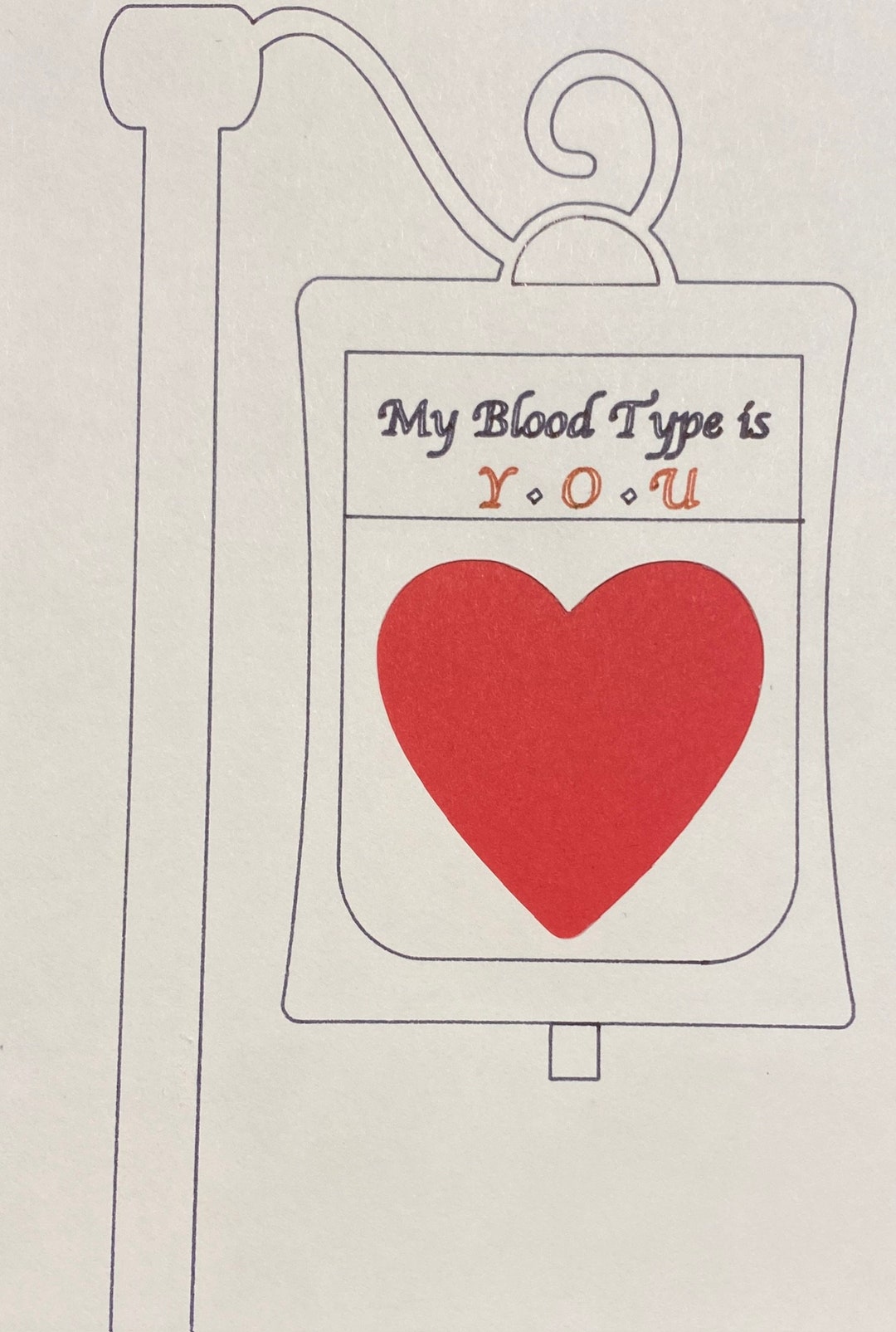 Blood Type Vday Card - Etsy