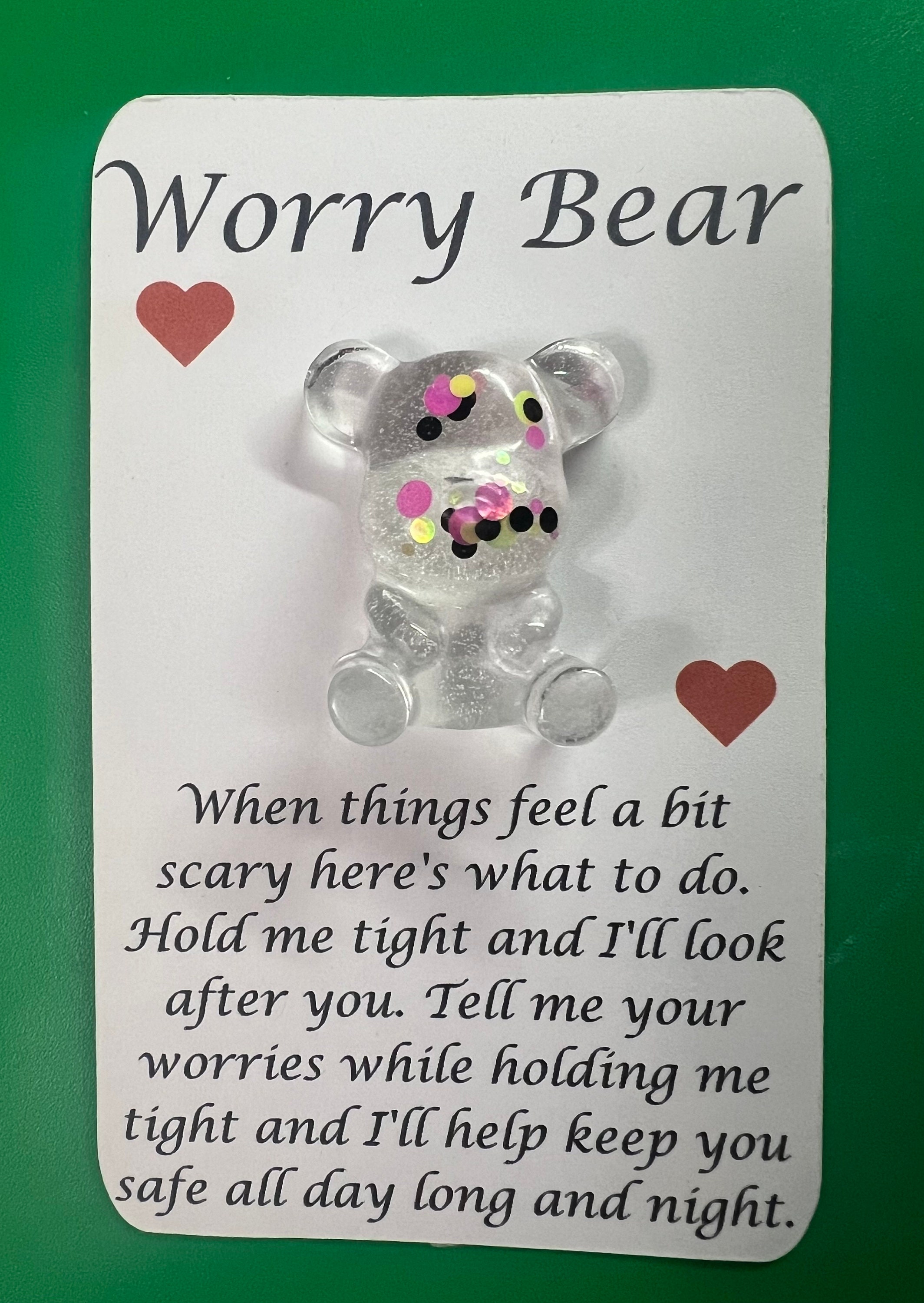 Resin Worry Bear - Etsy