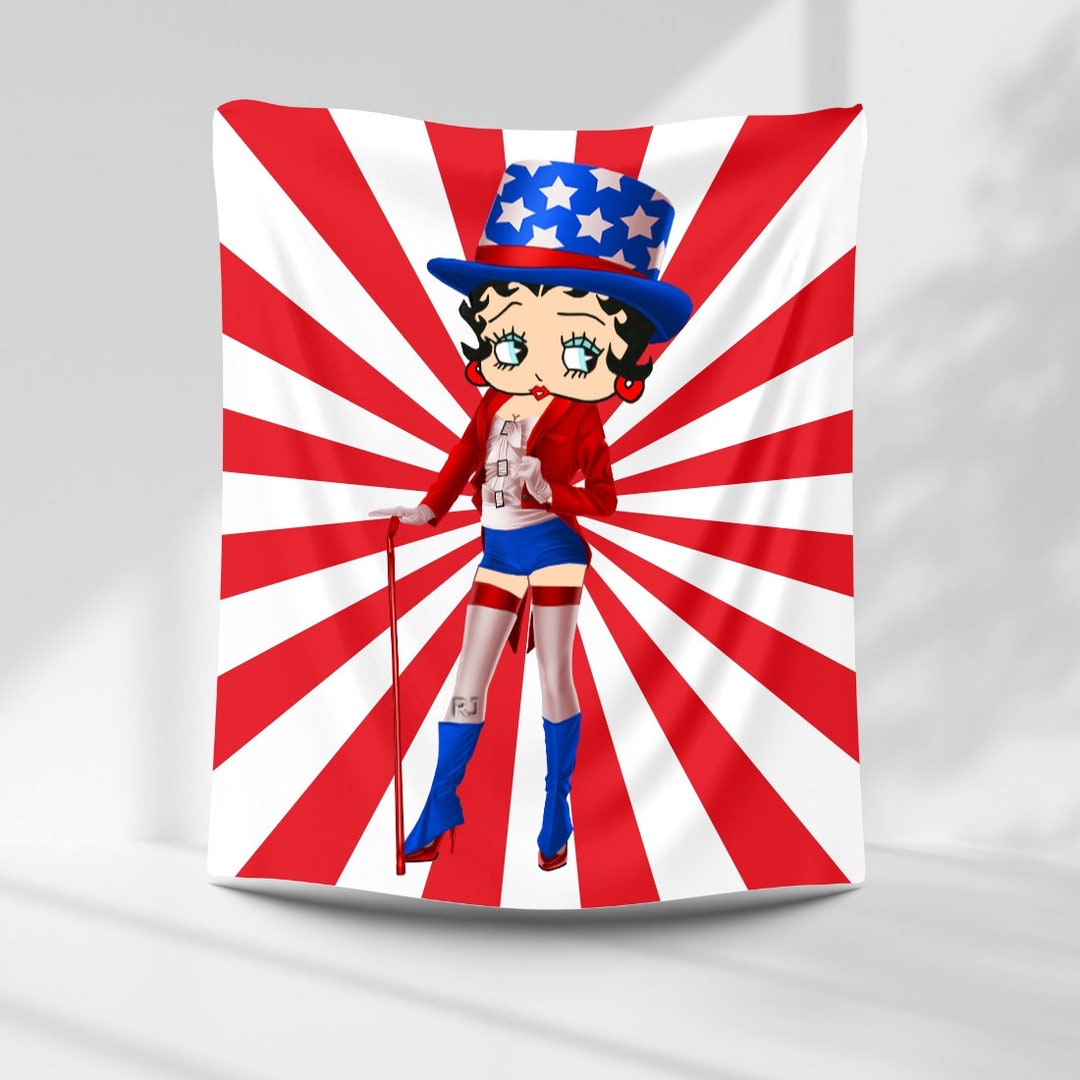 Betty Boop Custom Name Blanket Girl Flannel Fleece Printed Ultra-soft ...