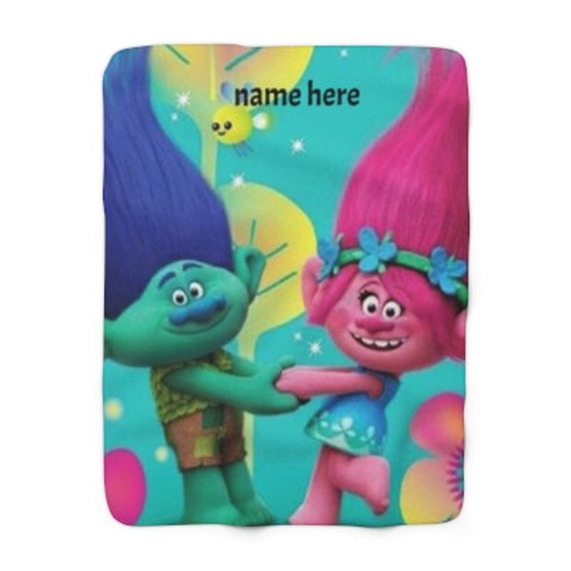 Personalized Name Trolls Blanket Trolls Birthday Blanket Trolls Movie ...