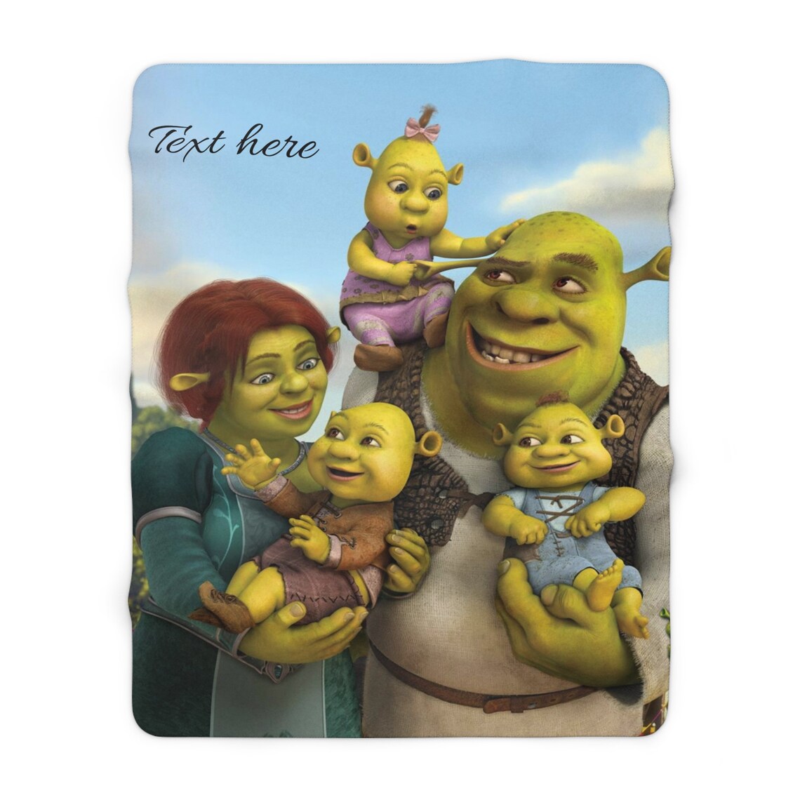 Personalized Shrek Blanket Custom Photo Sofa Blanket Bediing Adult Baby ...
