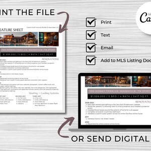 Listing Feature Sheet | Real Estate | Listing Info Sheet | Realtor ...