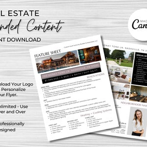 Listing Feature Sheet | Real Estate | Listing Info Sheet | Realtor ...