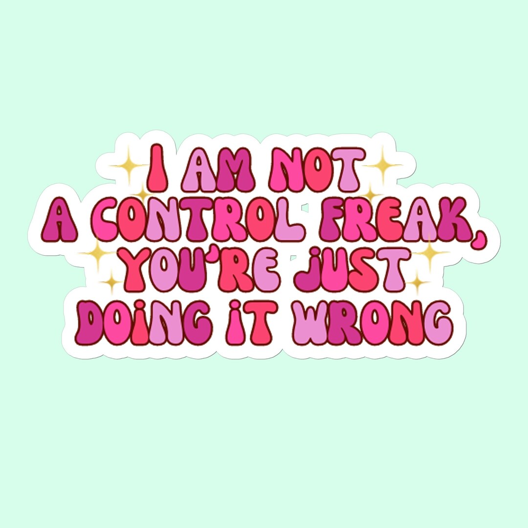 Control Freak Sticker, Funny Sticker Retro Stickers for Laptop and ...