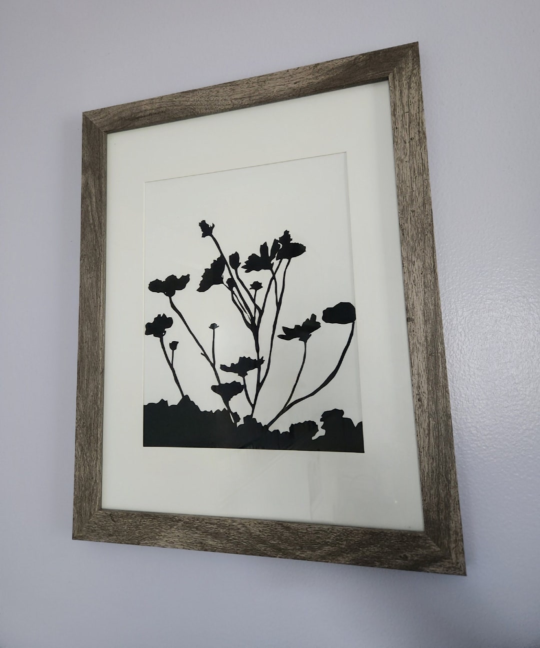 WILDFLOWER- Framed Papercut Silhouette - Etsy