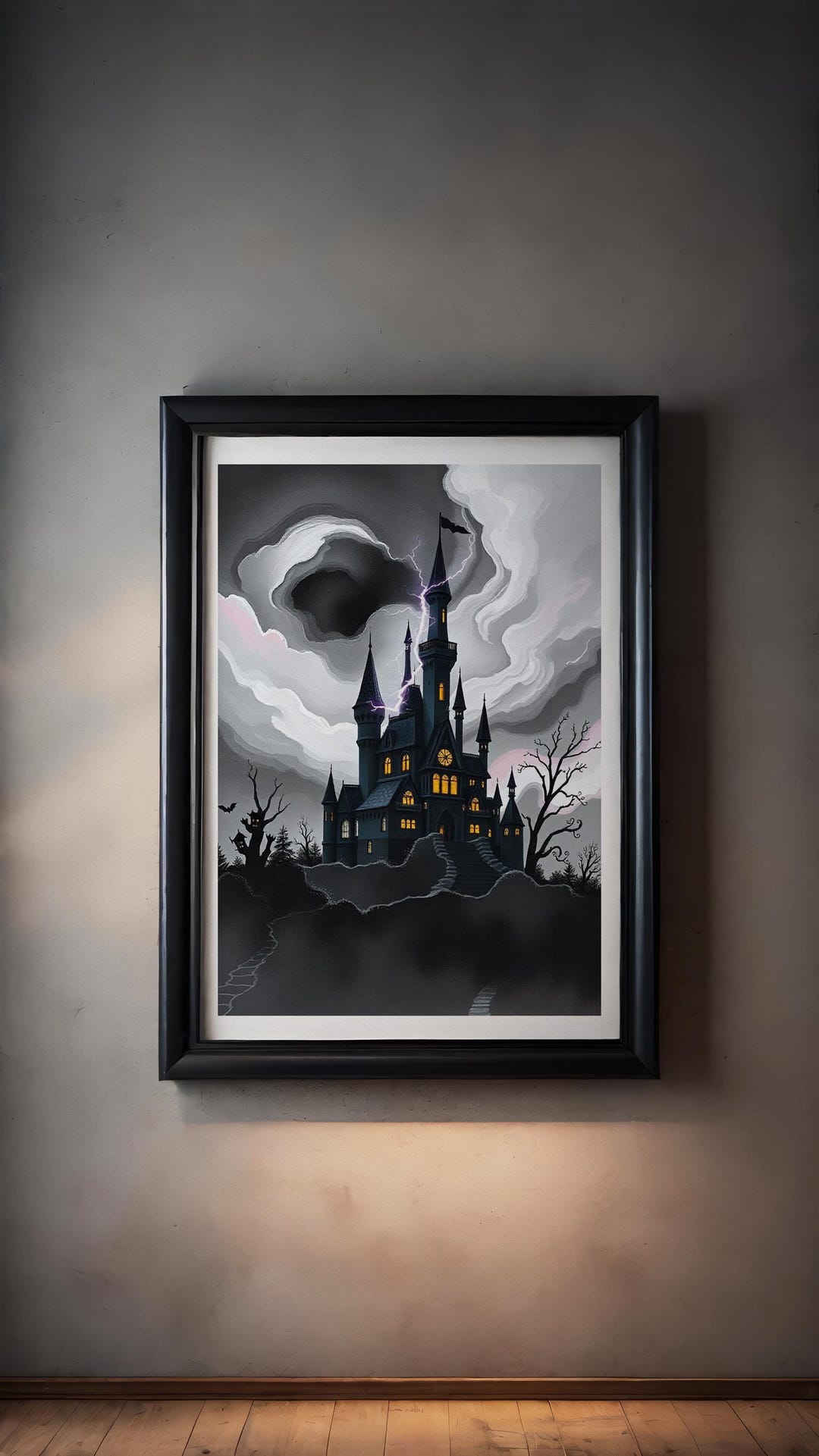 Gothic Castle, Wall Art, Digital Product, Halloween Art - Etsy