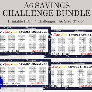 A6 Savings Challenge Printable Bundle | A6 Mini Money Savings Challenge ...