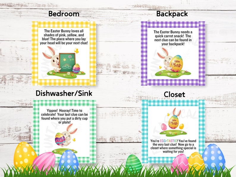Printable Easter Basket Scavenger Hunt, Easter Treasure Hunt, Easter ...
