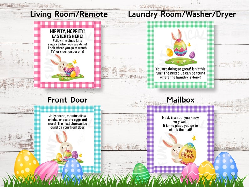 Printable Easter Basket Scavenger Hunt, Easter Treasure Hunt, Easter ...