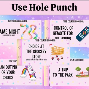 Printable Unicorn Reward Coupon Book for Kids (instant Download) - Etsy