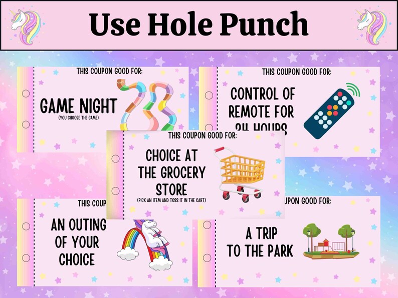 Coupon Book for Kids With 20 Coupons, Birthday Coupons for Kids, Reward ...