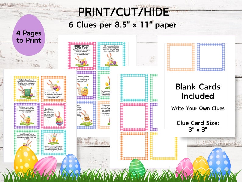 Printable Easter Basket Scavenger Hunt, Easter Treasure Hunt, Easter ...