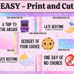 Coupon Book for Kids With 20 Coupons, Birthday Coupons for Kids, Reward ...