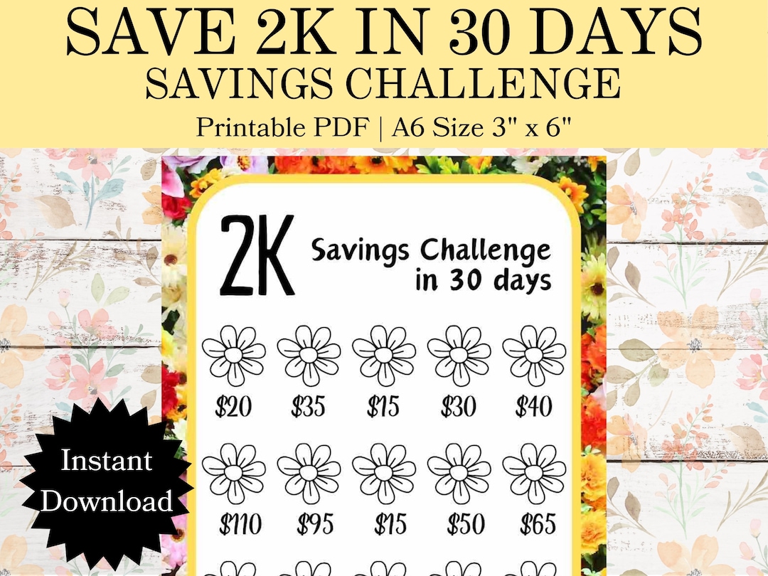 2K Savings Challenge | Save 2000 in 30 Days | 2000 Savings Challenge ...