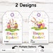 Printable Easter Basket Gift Tags, Charming and Colorful Treat Bag ...