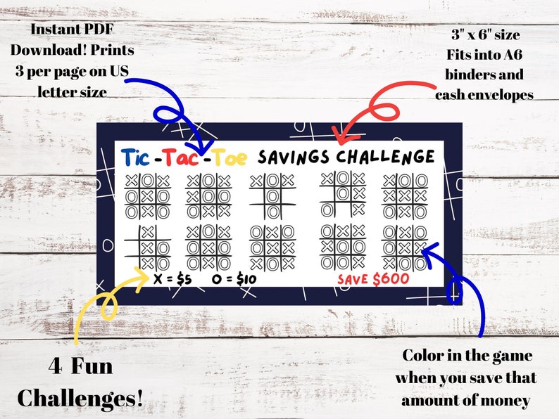 A6 Savings Challenge Printable Bundle A6 Mini Money Savings Challenge ...