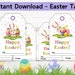 Printable Easter Basket Gift Tags, Charming and Colorful Treat Bag ...