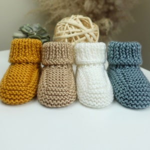 Newborn Booties, Baby Booties, Knitted Booties, Baby Shower Gift ...