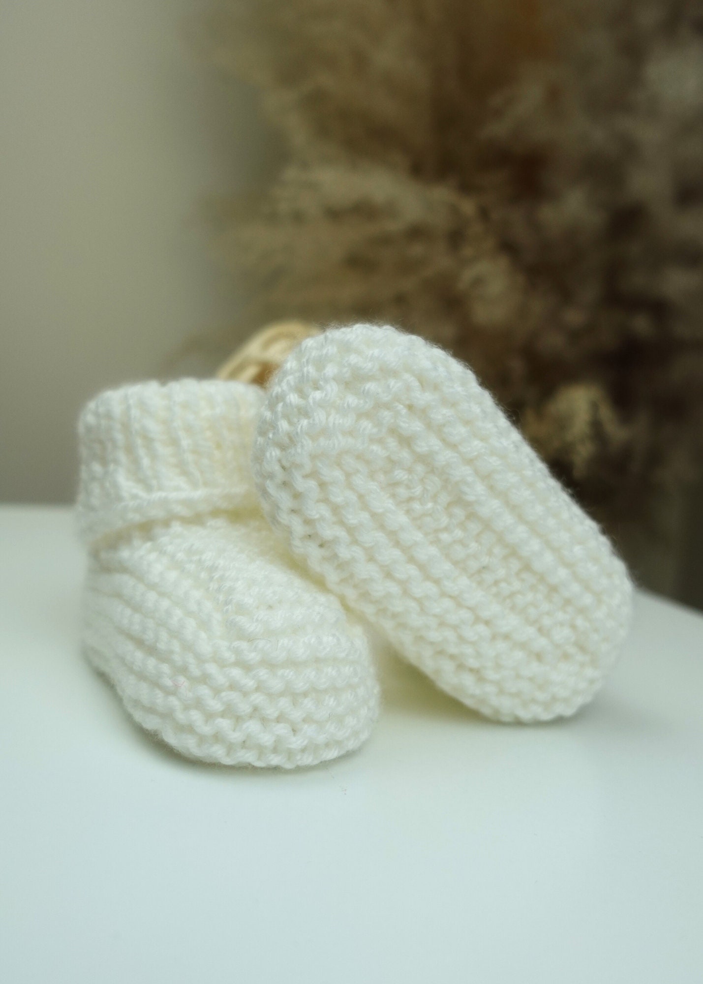 Newborn Booties, Baby Booties, Knitted Booties, Baby Shower Gift ...