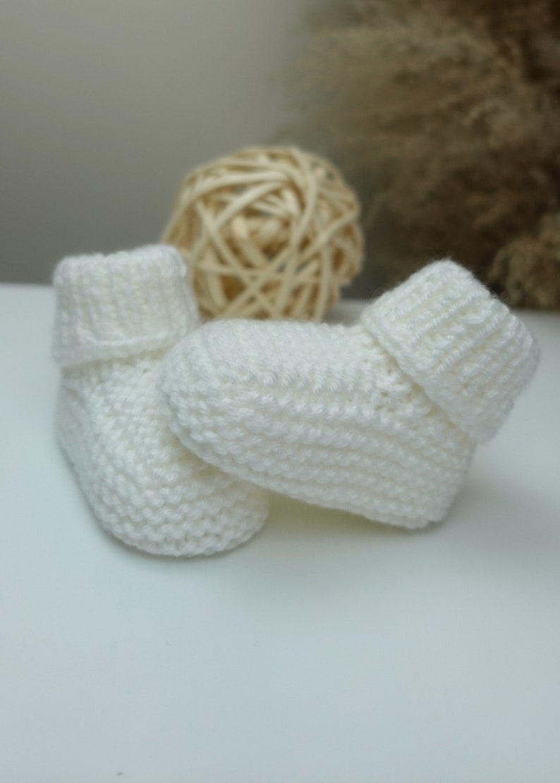 Newborn Booties, Baby Booties, Knitted Booties, Baby Shower Gift ...