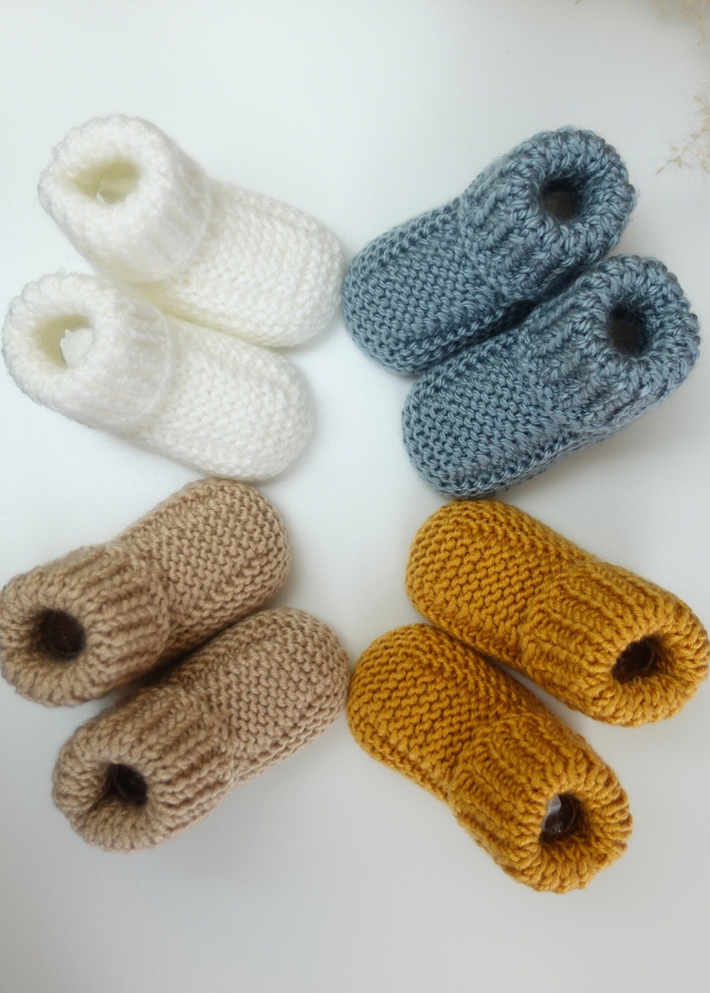 Newborn Booties, Baby Booties, Knitted Booties, Baby Shower Gift ...