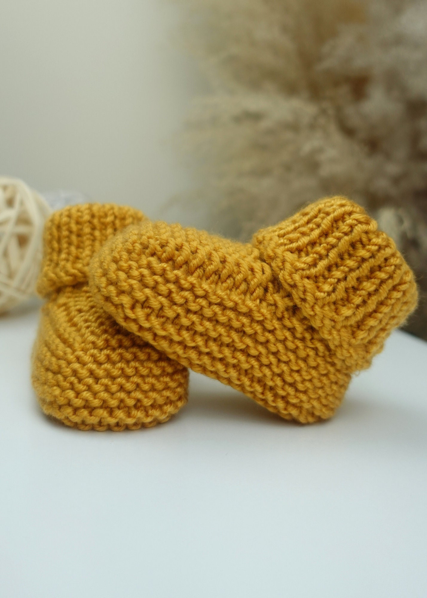 Newborn Booties, Baby Booties, Knitted Booties, Baby Shower Gift ...