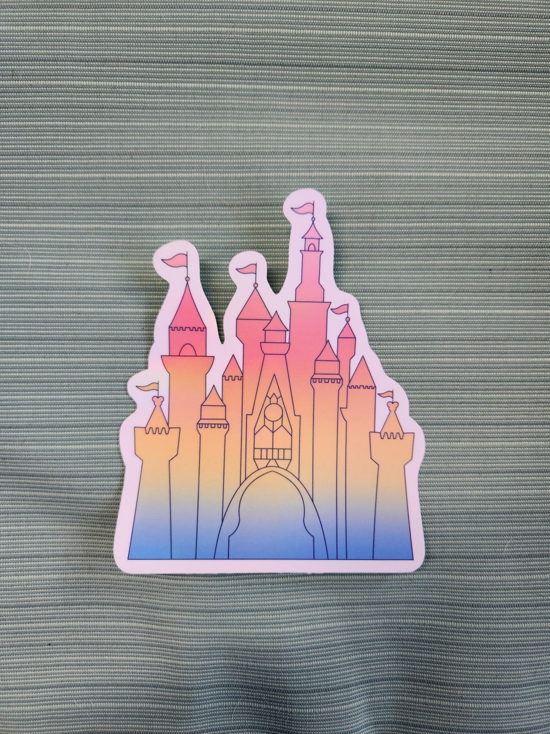 Disney Castle Sticker, Rainbow Castle, Castle Decal, Laptop Decal ...