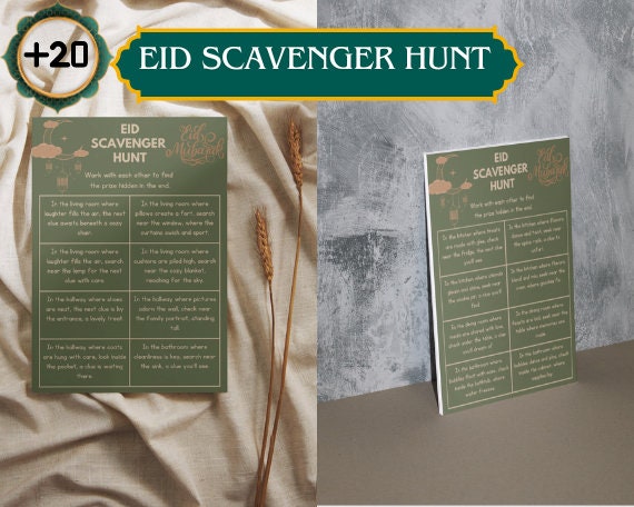 Eid Scavenger Hunt, Islamic Favors, Eid Mubarak, Eid Favors, Eid Gift ...
